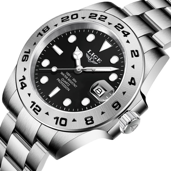 Ρολόι με Μεταλλικό Μπρασελέ LIGE 8947 Silver – iCoonShop